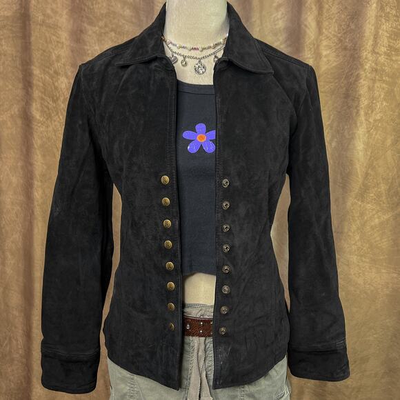 Live a Little | Jackets & Coats | Vintage Y2k Suede Leather Jacket ...